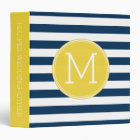 Blush Preppy Chevron Stripe Modern Nautical Anchor Binder | Zazzle.com