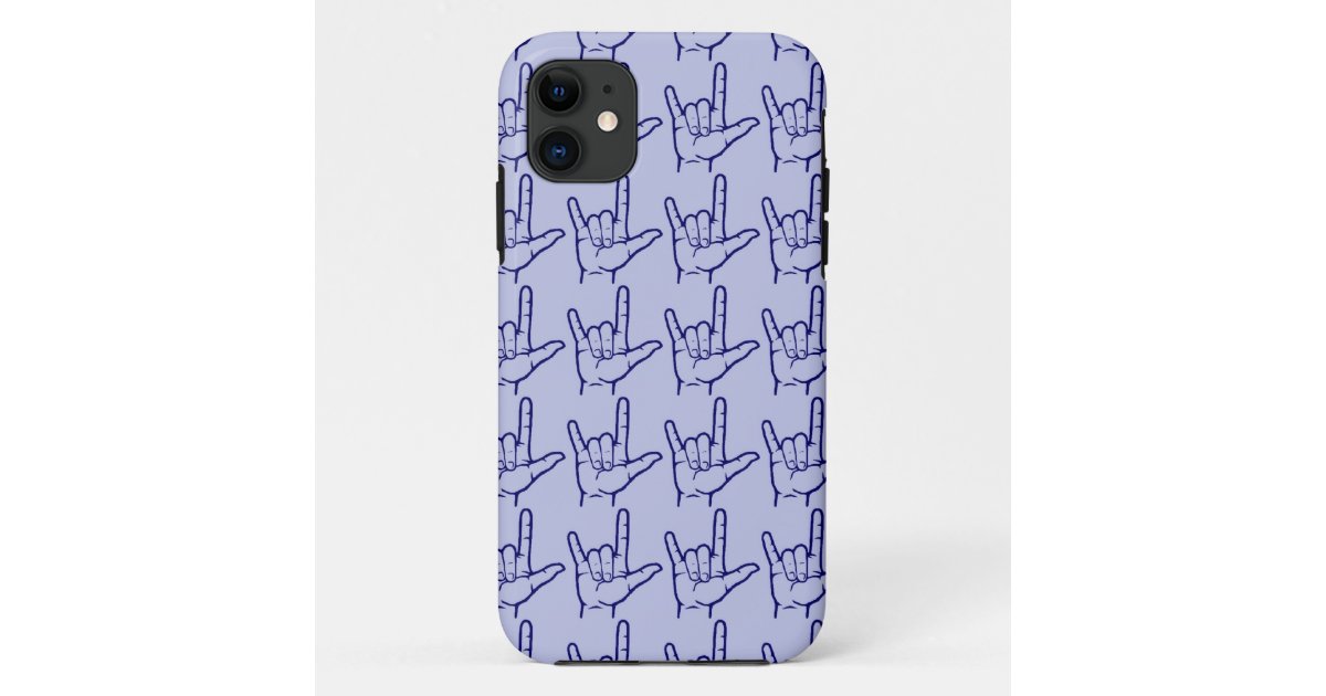 Navy ASL I Love You Custom Case | Zazzle