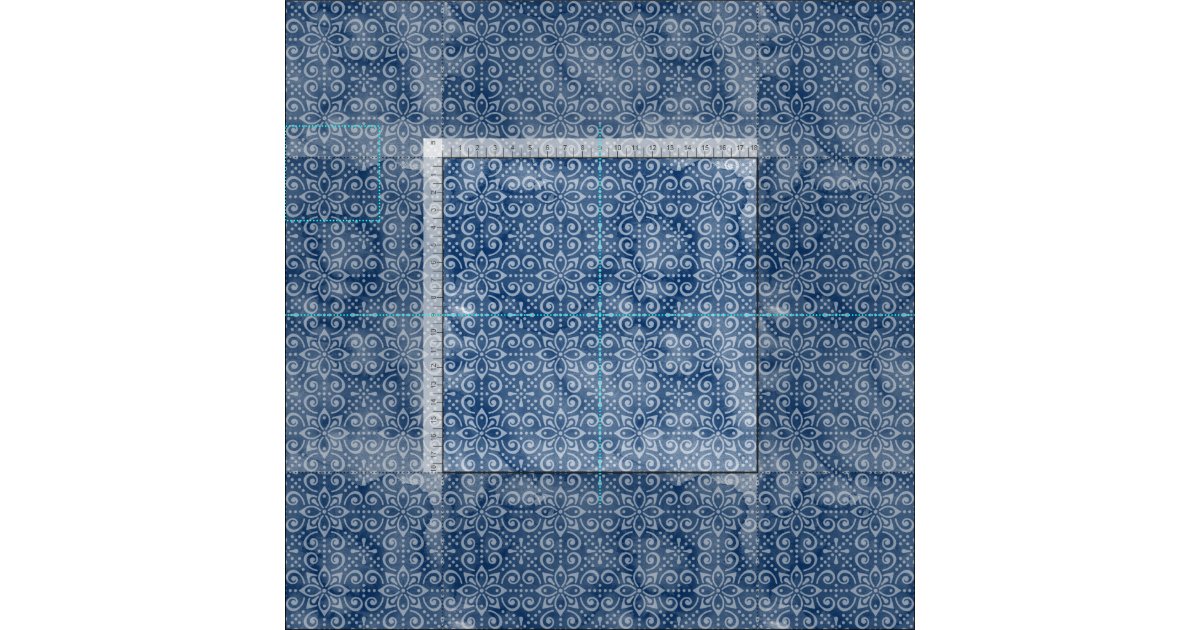 Navy Batik Fabric | Zazzle