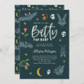 Navy Bats Batty for Baby Shower Invitation | Zazzle