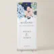 Navy Blooms Wedding Welcome Banner with Stand | Zazzle