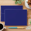 Navy Blue A7 Linen Envelope | Zazzle