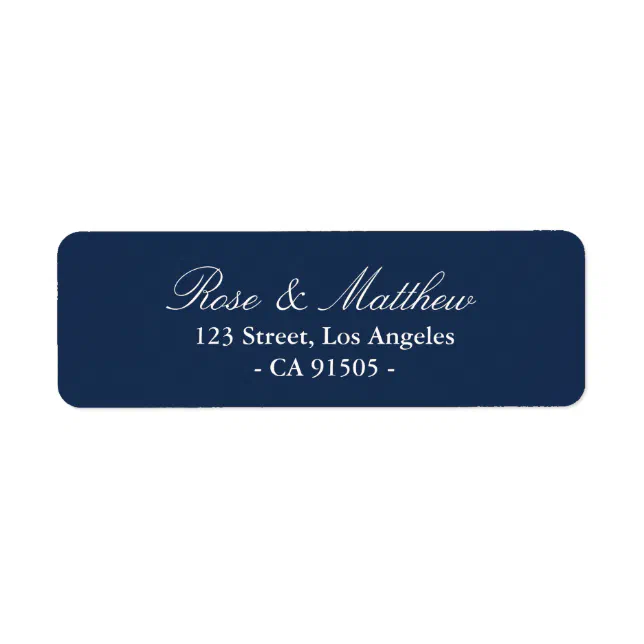 Navy blue address label | Zazzle