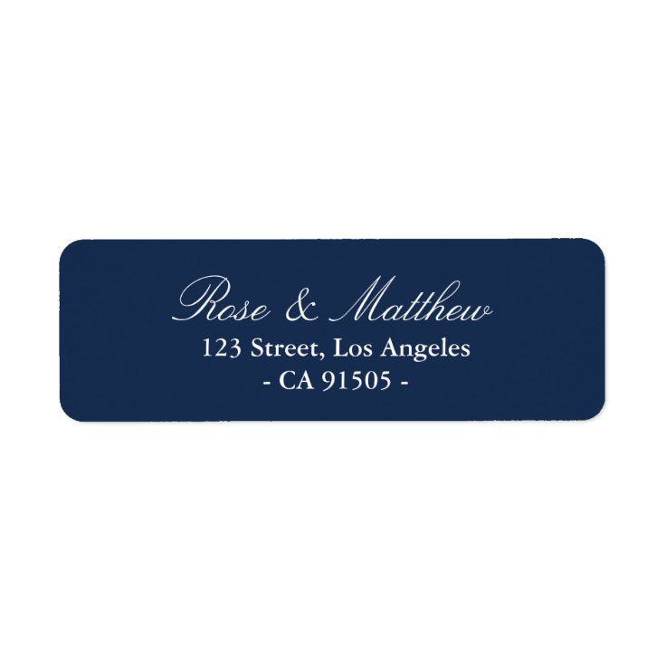 Navy blue address label | Zazzle