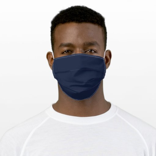 Navy Blue Adult Cloth Face Mask | Zazzle