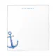 Navy Blue Anchor, Nautical Personalized Notepad | Zazzle