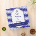 Navy blue anchor nautical wedding planner binder | Zazzle