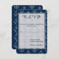 Navy Blue Anchors Wedding RSVP | Zazzle