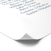 Navy Blue and Blush Pink floral Wedding Poster | Zazzle