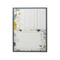 Navy Blue and Gold Floral Weekly Calendar Notepad | Zazzle