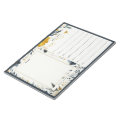 Navy Blue and Gold Floral Weekly Calendar Notepad | Zazzle
