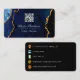 Navy Blue and Gold Geode Agate Stone QR Code Business Card | Zazzle