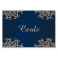 Navy Blue and Gold Indian Style Card | Zazzle