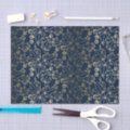 Navy Blue and Gold Ivy Leaf Floral Pattern Tissue Paper | Zazzle