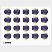 Navy Blue And Gold Labels | Zazzle