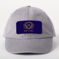 Navy Blue and Gold Personalized Monogram Name Patch | Zazzle