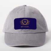 Navy Blue and Gold Personalized Monogram Name Patch | Zazzle