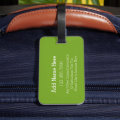 Navy Blue and Lime Green Chevrons Custom Monogram Luggage Tag | Zazzle
