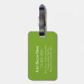 Navy Blue and Lime Green Chevrons Custom Monogram Luggage Tag | Zazzle