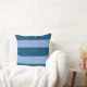 Navy Blue and Periwinkle Stripe Pillow | Zazzle