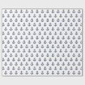 Navy Blue and White Anchor Nautical wedding Wrapping Paper | Zazzle
