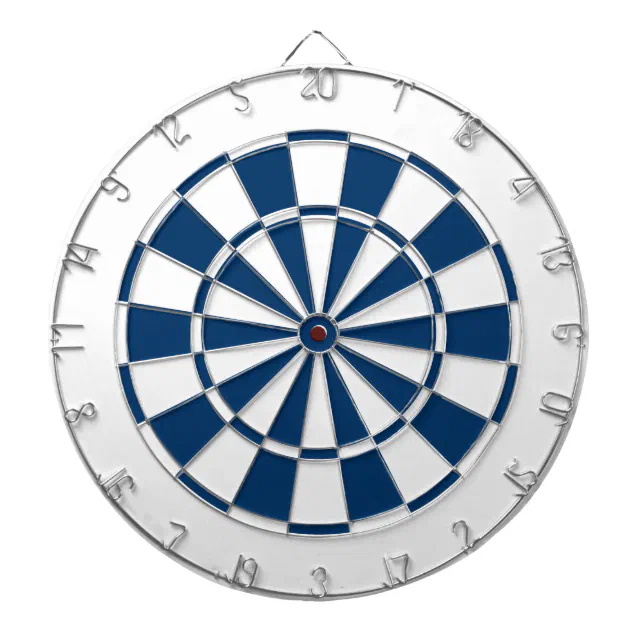 navy blue and white dartboard | Zazzle
