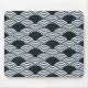 Navy blue and white Seigaiha waves pattern Mouse Pad | Zazzle