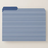 Navy Blue and White Striped File Folder | Zazzle