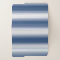 Navy Blue and White Striped File Folder | Zazzle