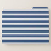 Navy Blue and White Striped File Folder | Zazzle