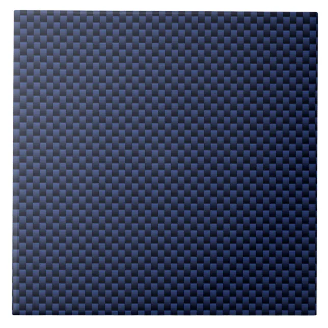 Navy Blue Automotive Carbon Fiber Weave Print Tile | Zazzle