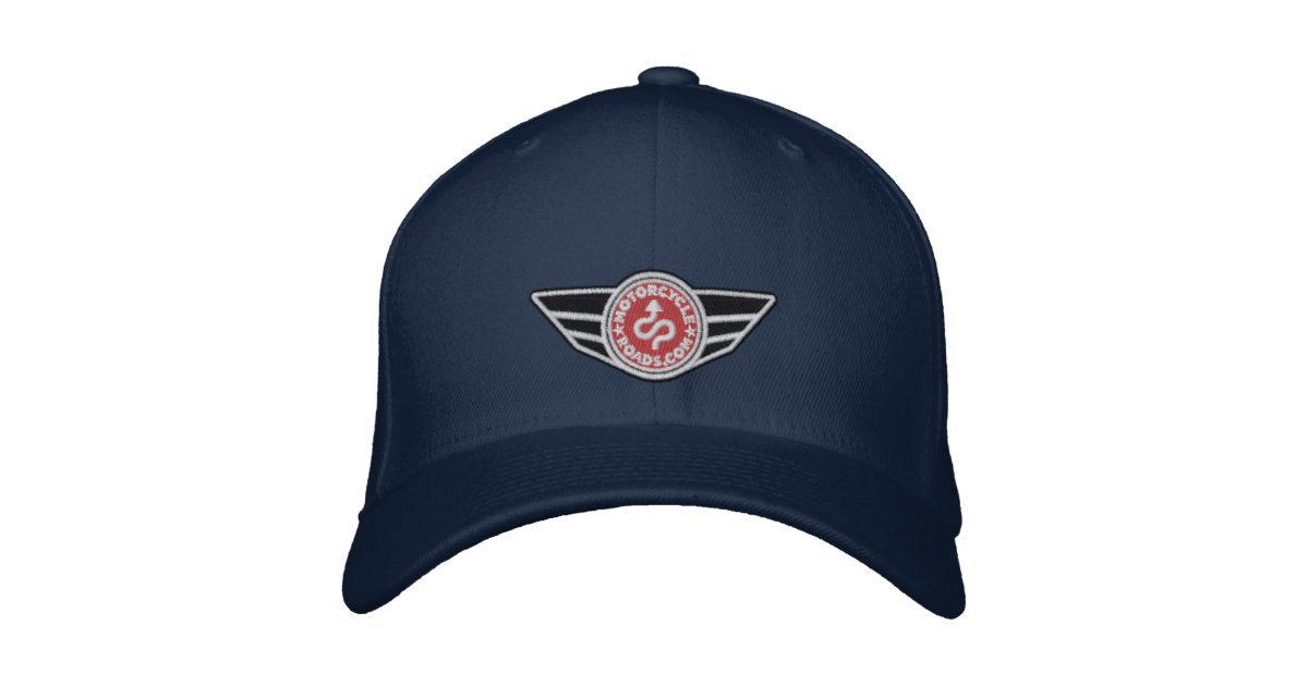 Navy blue ball-cap with red embroidered MCR logo Embroidered Baseball ...