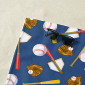 Navy Blue Baseball Themed Beach Towel | Zazzle
