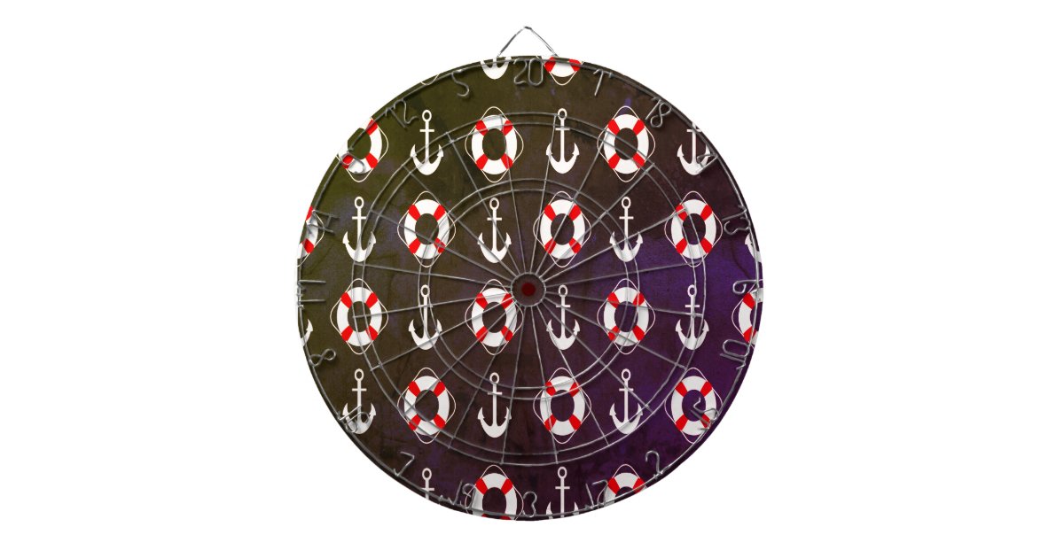 Navy blue beautiful summer design dart board | Zazzle