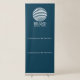 Navy Blue Business Logo Company Promotional Retractable Banner | Zazzle