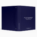 Navy Blue Business Presentation Binder | Zazzle