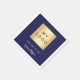 Navy blue cafe bar business logo signature napkins | Zazzle
