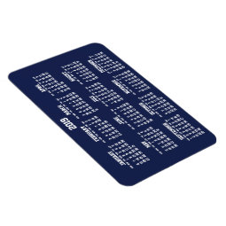 Navy Blue Calendar 2019 Large Flexible Magnets | Zazzle