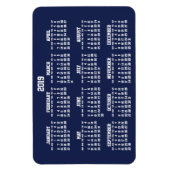 Navy Blue Calendar 2019 Large Flexible Magnets | Zazzle