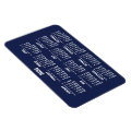 Navy Blue Calendar 2020 Large Flexible Magnets | Zazzle