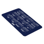 Navy Blue Calendar 2020 Large Flexible Magnets | Zazzle