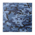 Navy Blue Camouflage, Military, Army Ceramic Tile | Zazzle