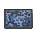Navy Blue Camouflage, Military, Army Trifold Wallet | Zazzle