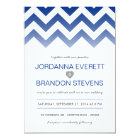 Blue Ombre Chevron Baby Sip and See Invitation | Zazzle.com