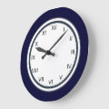 navy blue classic clock | Zazzle