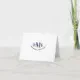 Navy Blue Classic Wheat 3 Initial Monogram Folded Note Card | Zazzle