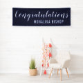 Navy Blue | Congratulations | Graduate Banner | Zazzle