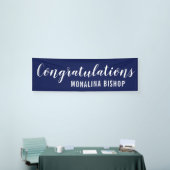 Navy Blue | Congratulations | Graduate Banner | Zazzle