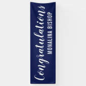 Navy Blue | Congratulations | Graduate Banner | Zazzle