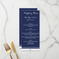 Navy Blue Custom Nautical Wedding Menu Cards | Zazzle